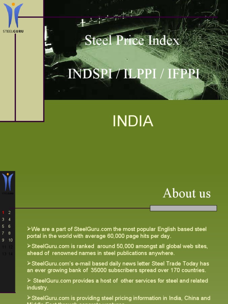 Indian Steel Price Index Overview | PDF | Index (Economics) | Prices