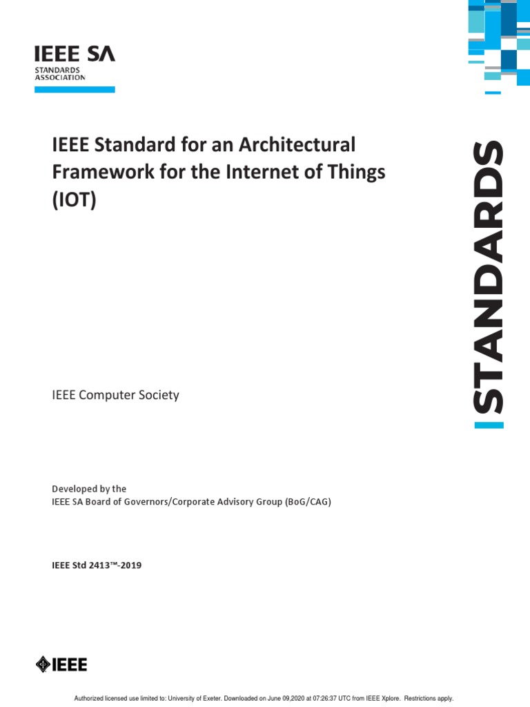 Ieee Standard For An Architectural Framework For The Internet of ...