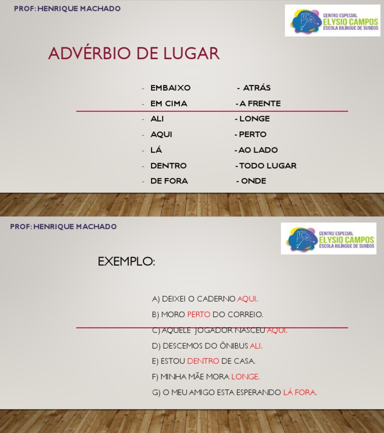 Advérbio de Lugar | PDF