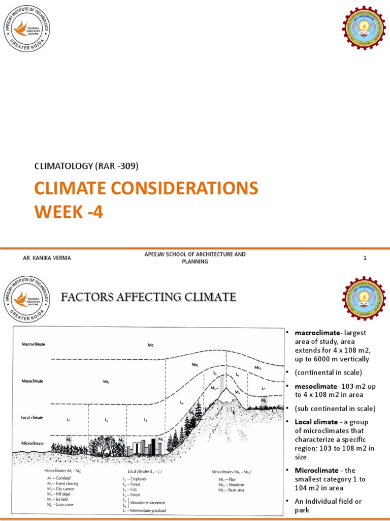 Climate Considerations Week - 4: Climatology (Rar - 309) | PDF ...