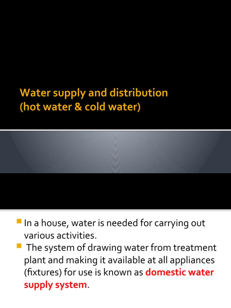 An Overview of Domestic Water Supply Systems: Direct and Indirect ...
