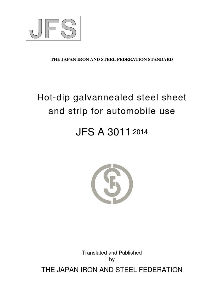 Pre Jfs A 03011 000 000 2014 e CH | PDF | Yield (Engineering) | Applied ...