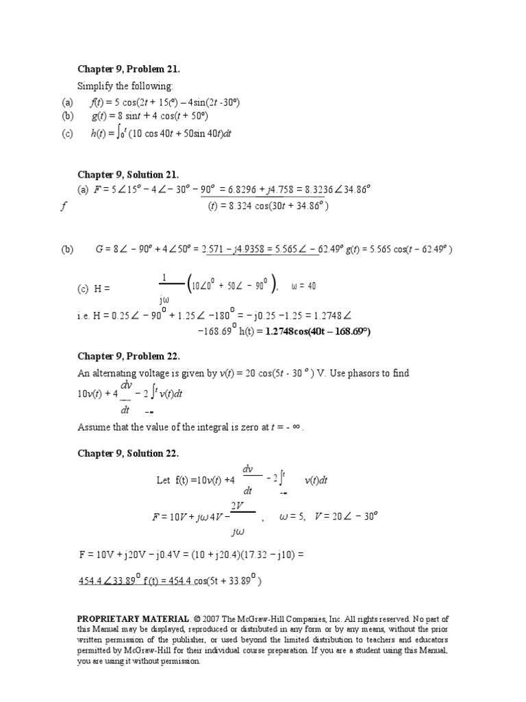 (Solution Manual) Fundamentals of Electric Circuits 4ed - Sadiku-Pages ...