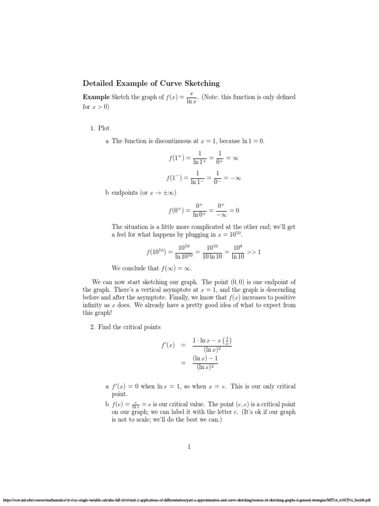Curve Sketching (LC43, HW (A) ) | PDF | Asymptote | Discrete Mathematics