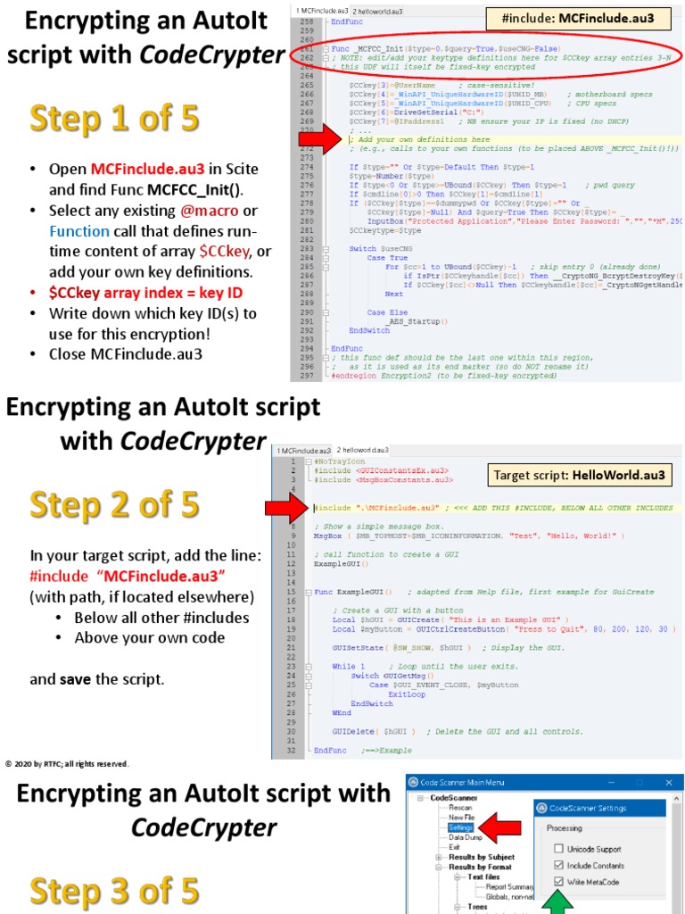 Guide To Encrypting An Autoit Script Using Codecrypter Pdf Cryptography Encryption