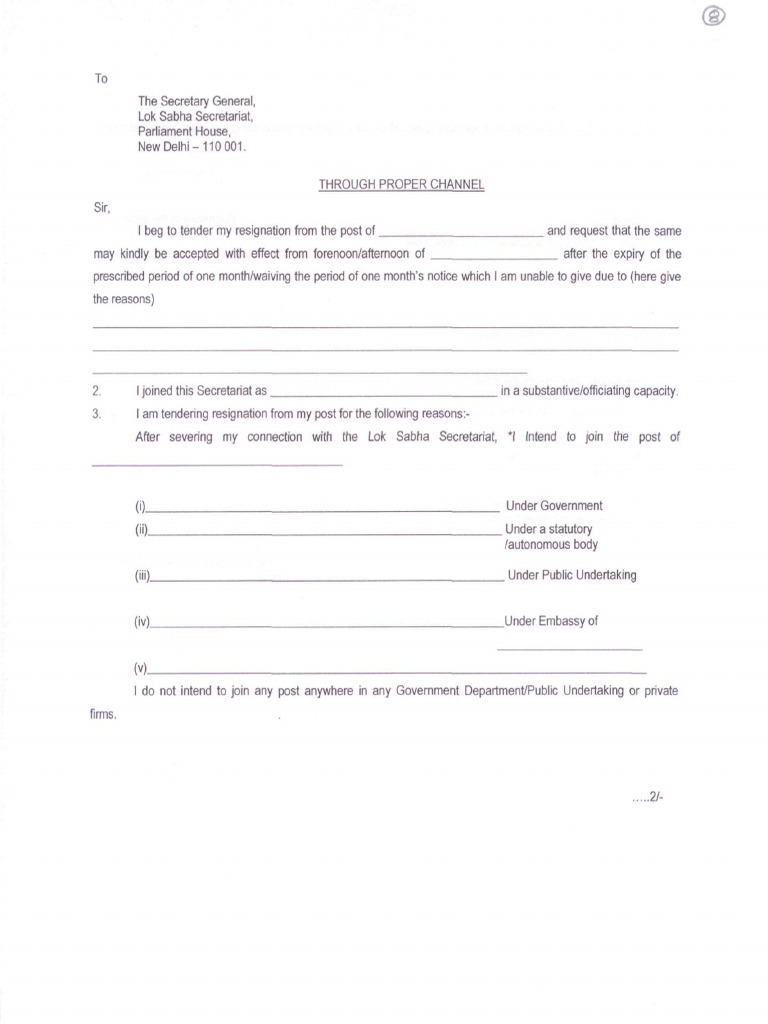 Resignation Through Proper Channel | PDF