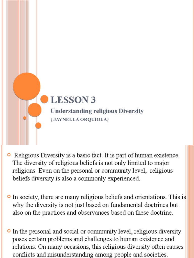 Lesson 3: Understanding Religious Diversity | PDF | Interfaith Dialogue ...