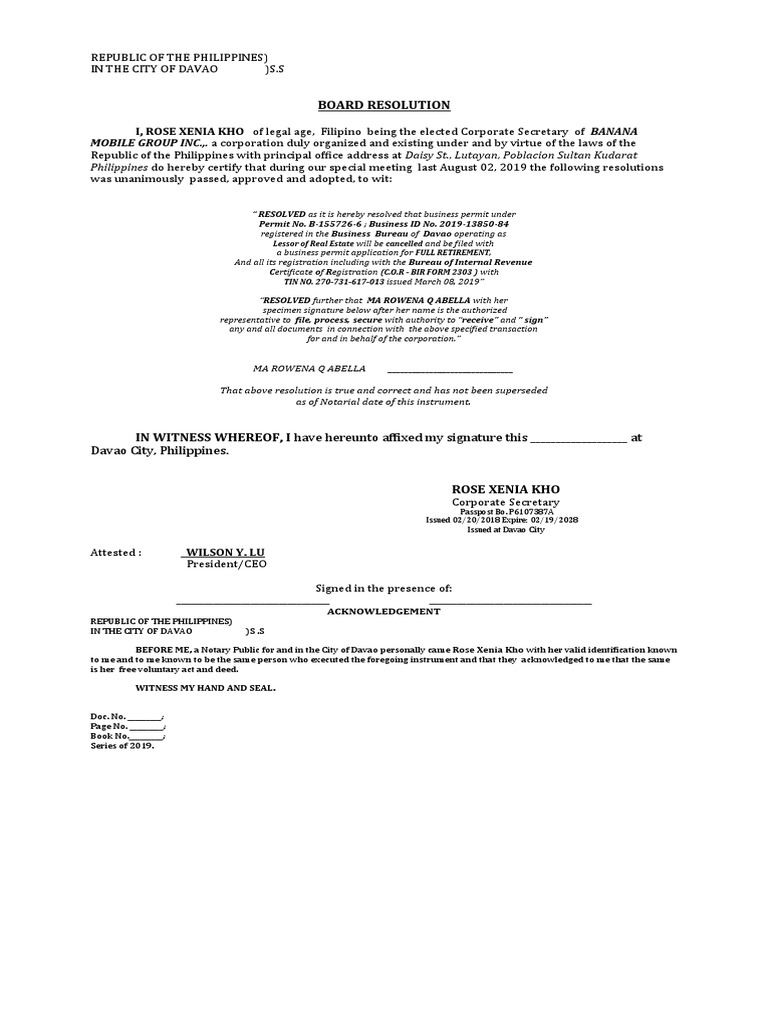 Board Reso | PDF | Government Information | Social Institutions