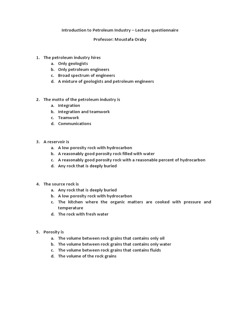 1.introduction To The Oil and Gas Industry | PDF