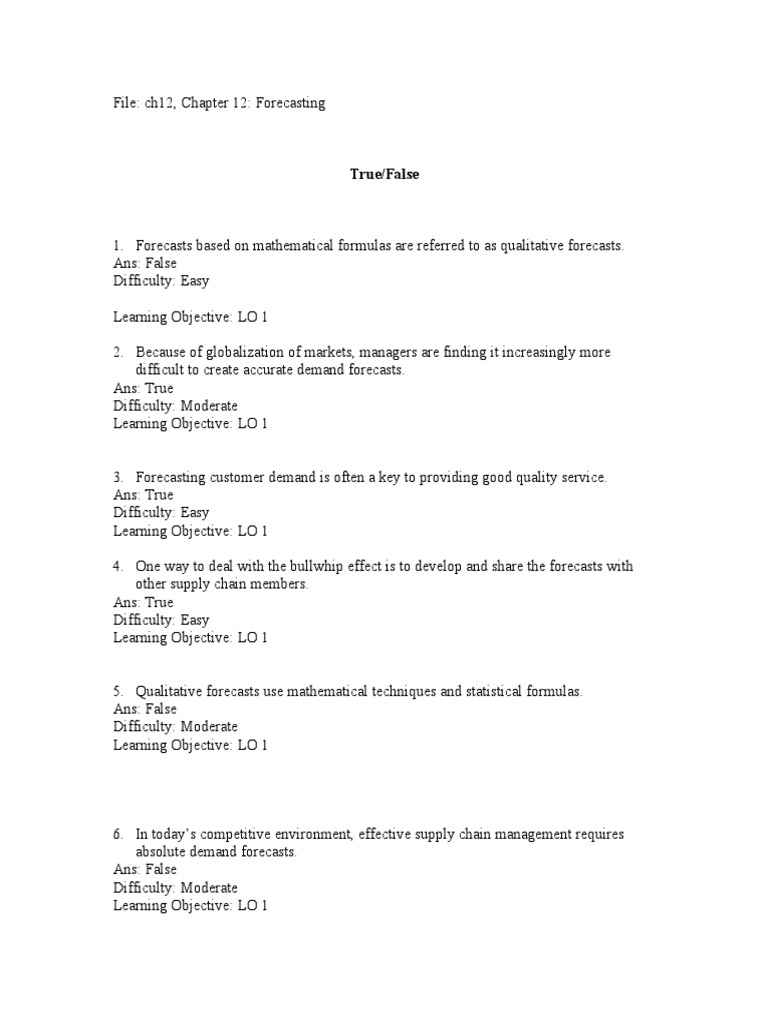 Forecasting Methods and Concepts | PDF | Forecasting | Regression Analysis