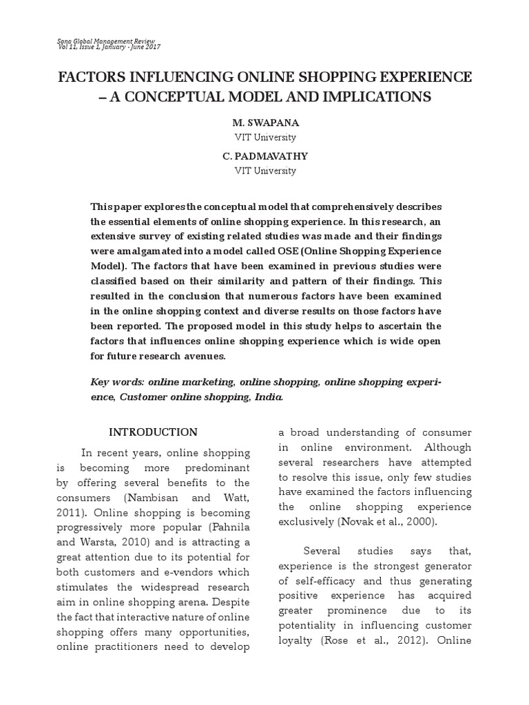 Factors Influencing Online Shopping PDF | PDF | Online Shopping | Motivation