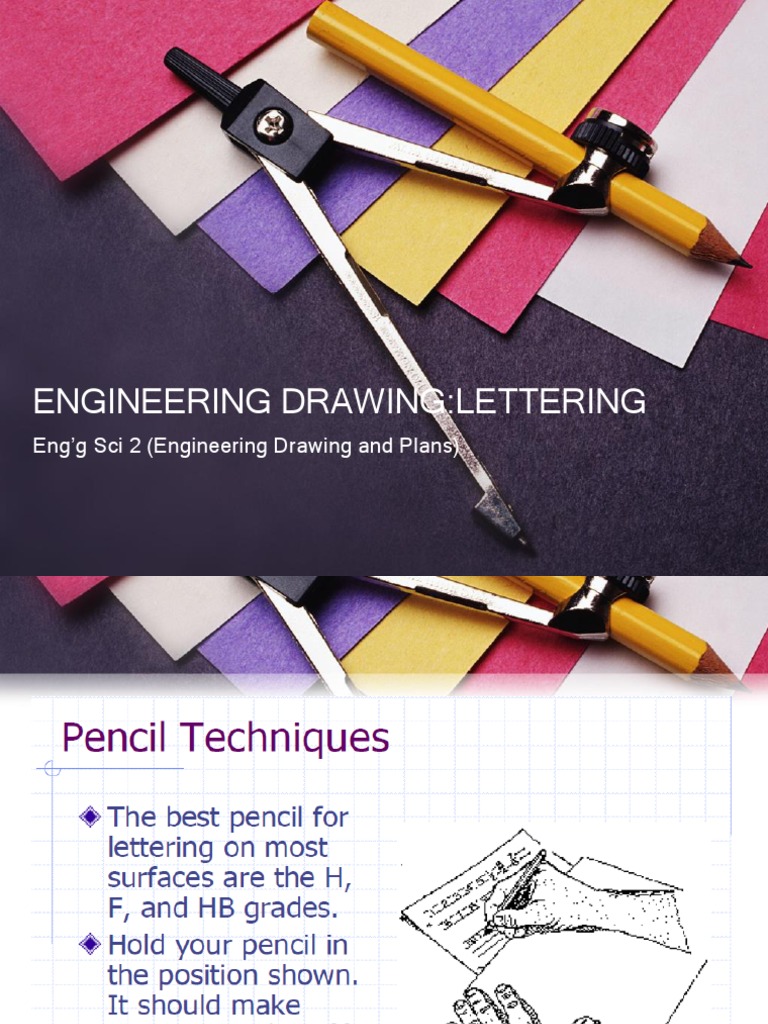 Engineering Drawing:Lettering | PDF