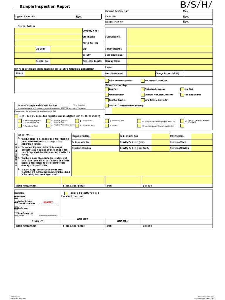 Rev. Rev. Rev. Rev.: Request For Order-No. Supplier Report No. Report ...