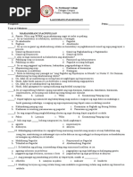 Midterm Exam Sa Filipino 12 (Pagsulat Sa Filipino Sa Piling Larang - Akademik) | PDF