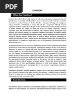 BA 1 Emotions Notes 2020 | PDF | Emotions | Disgust