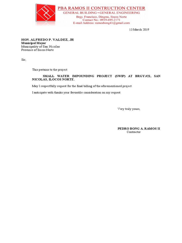 1st and Final Billing | PDF