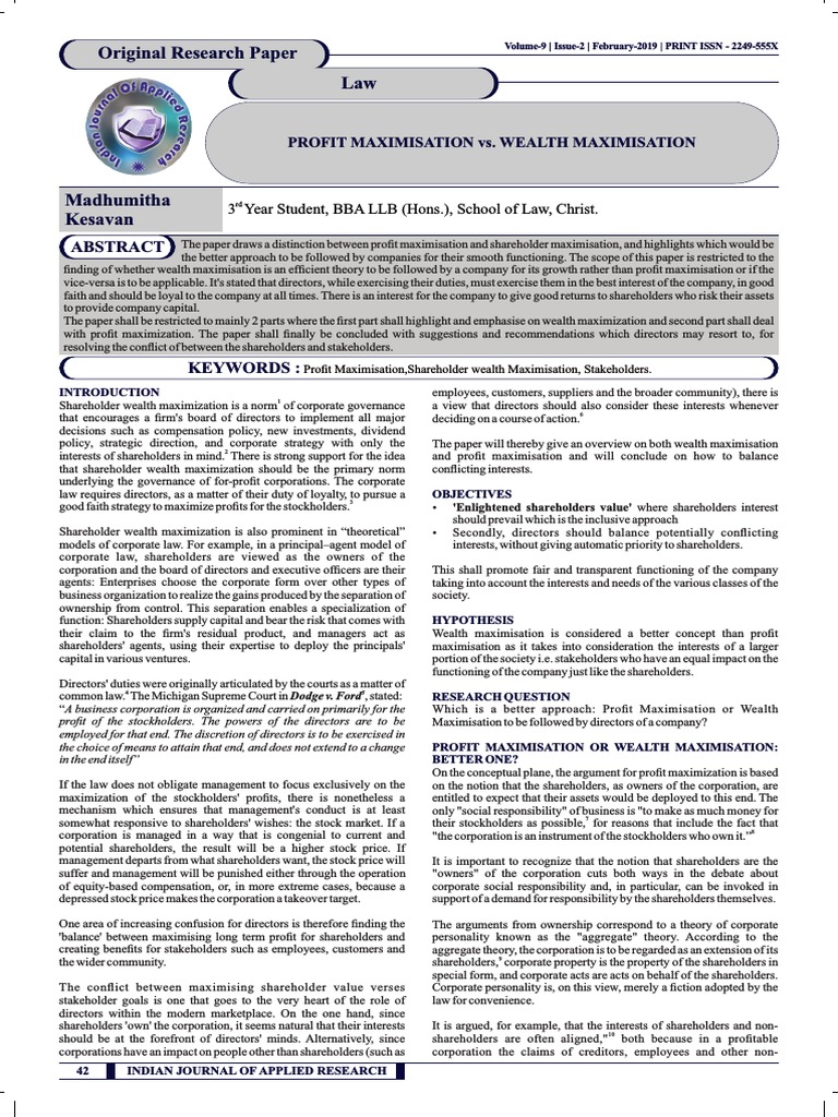 Original Research Paper Law: 3 Year Student, BBA LLB (Hons.), School of ...