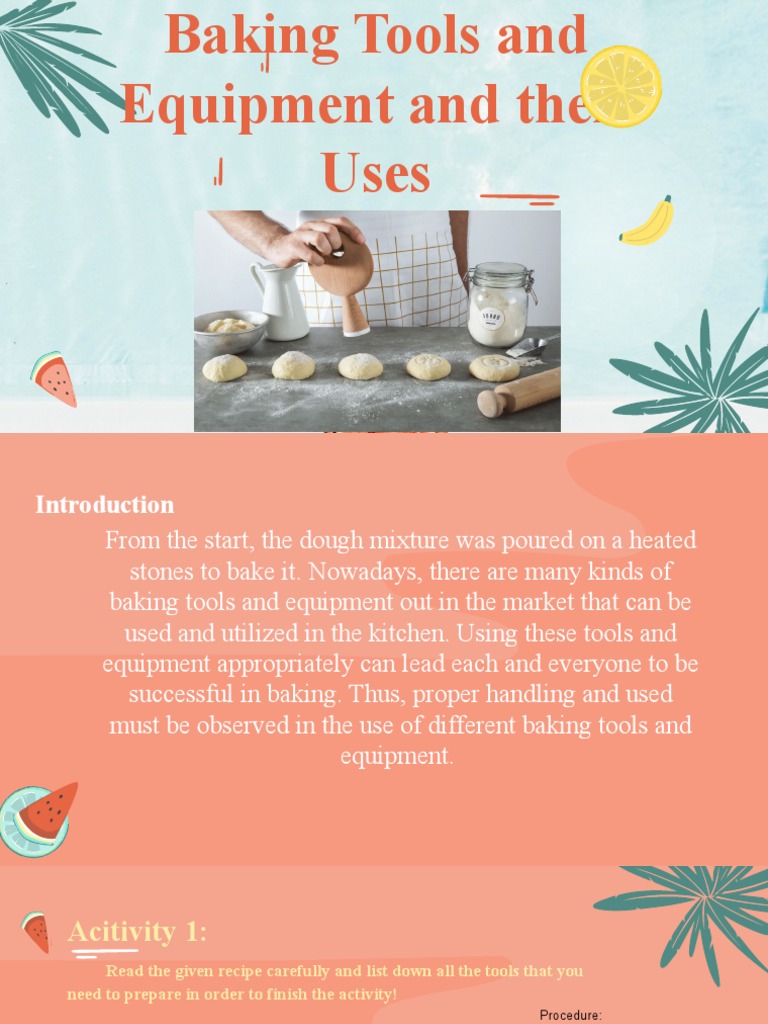 Baking Tools and Equipment and Their Uses | PDF | Baking | Cakes