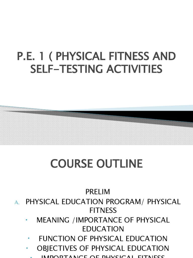 Physical Education 1: Fitness Overview | PDF | Physical Fitness ...