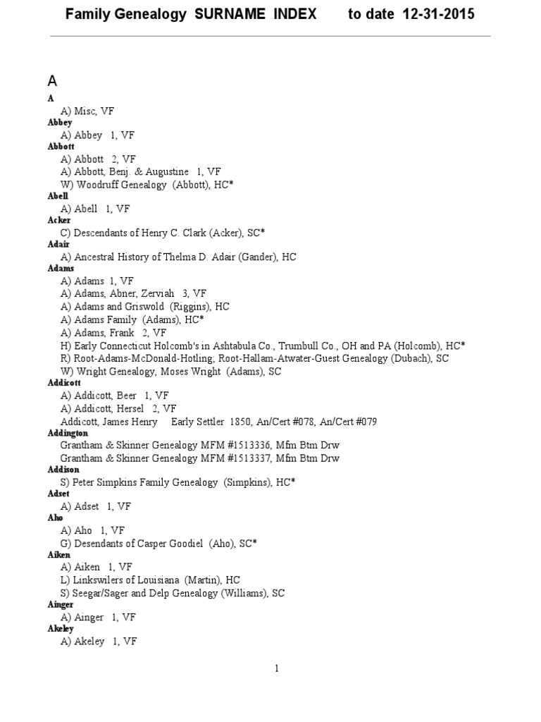 Family Files | PDF | Kinship And Descent | Genealogy