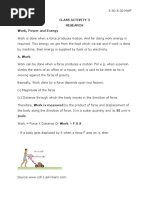 Work Energy Power Class 11 Formula Sheets | PDF | Collision | Force