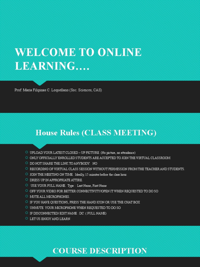 Welcome To Online Learning | PDF | Test (Assessment) | Behavior ...