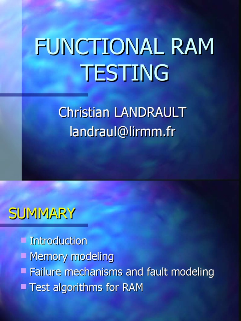 MEMORY TESTING-Yalta04 | Download Free PDF | Random Access Memory ...
