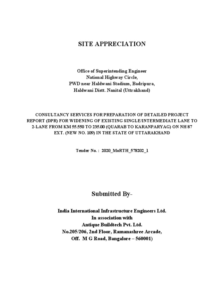 SITE APPRECIATION Quarab | PDF | Road | Gross Domestic Product