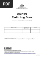 GMDSS Radio Log Book PDF | PDF | Sea Captain | Radio