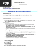 Oil & Gas Roustabout CV | PDF | Drilling Rig | Energy And Resource