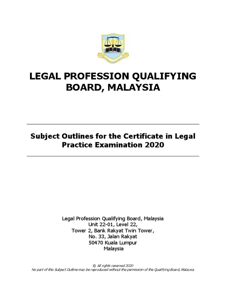 CLP Subject Outline 2020 PDF | PDF | Tort | Damages