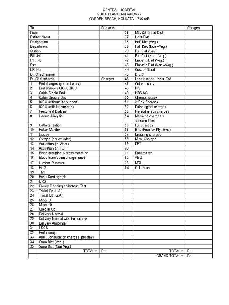 Dummy Bill | PDF | Medical Treatments | Medical Procedures
