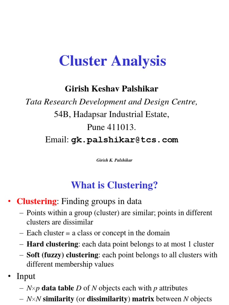 Cluster Goa | PDF | Cluster Analysis | Statistical Data Types