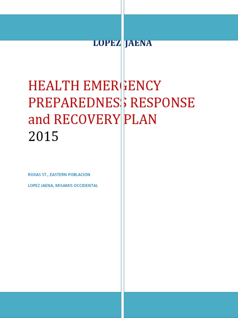 Health Emergency Preparedness Response and Recovery Plan: Municipal ...