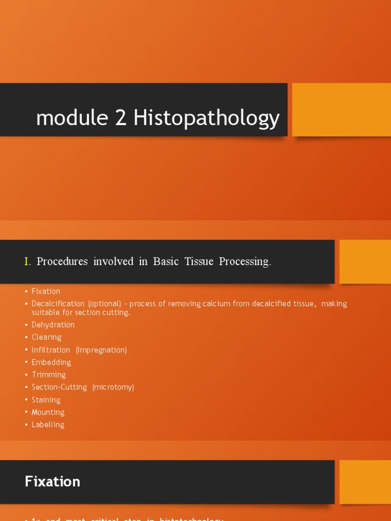 Module 2 Histopathology | PDF | Immunohistochemistry | Fixation (Histology)