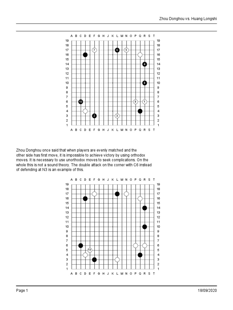 Zhou Donghou vs. Huang Longshi | PDF | Game Theory | Chess