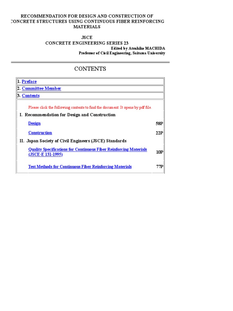 Jsce 1997 - Code FRP Concrete Structures Using Continuous Fiber ...