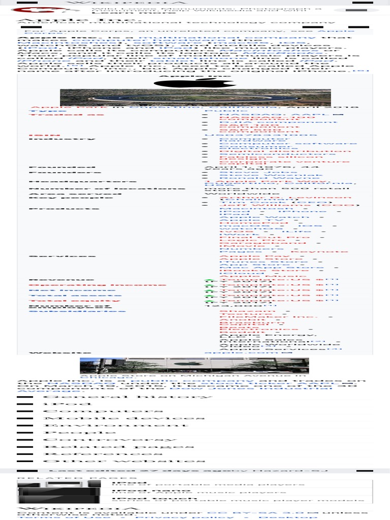 Overview of Apple Inc. | PDF | Apple Inc. | Ios