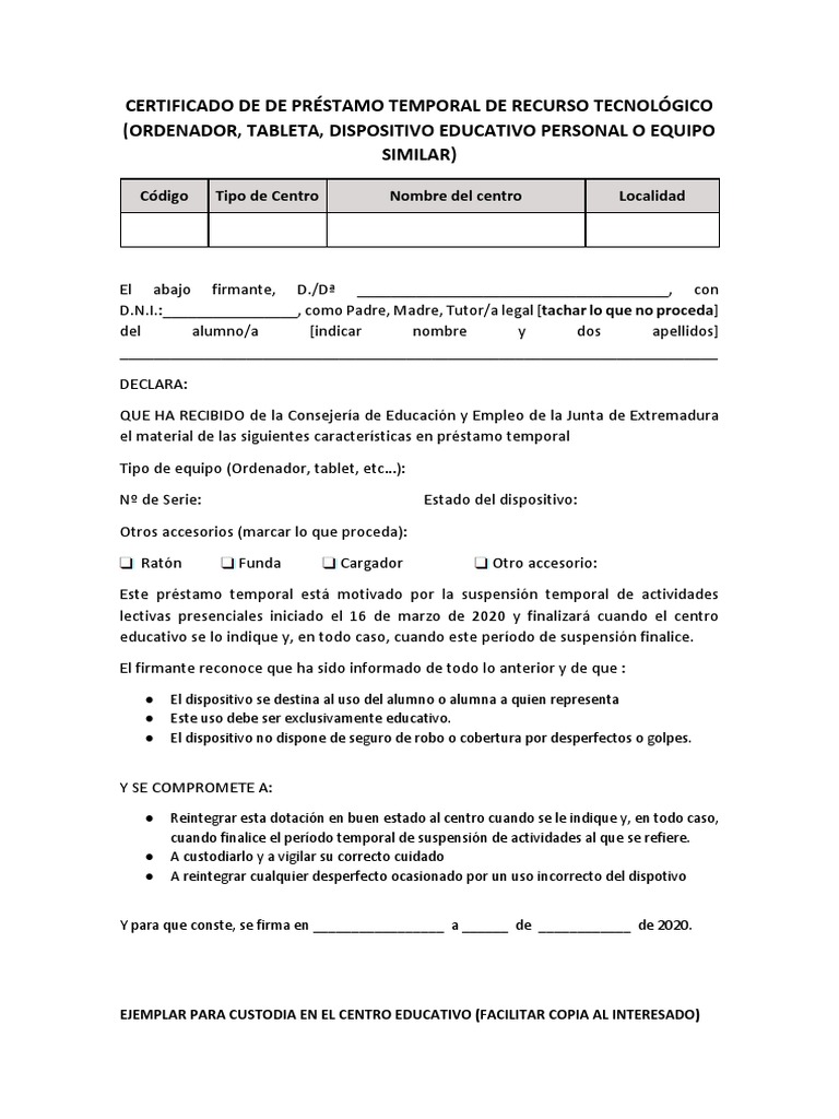 Certificado_de_Préstamo_temporal_de_recurso_tecnológico | PDF