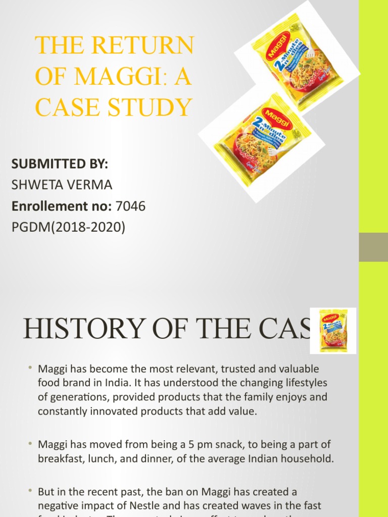 Case Study On Maggie | PDF | Nestlé | Business