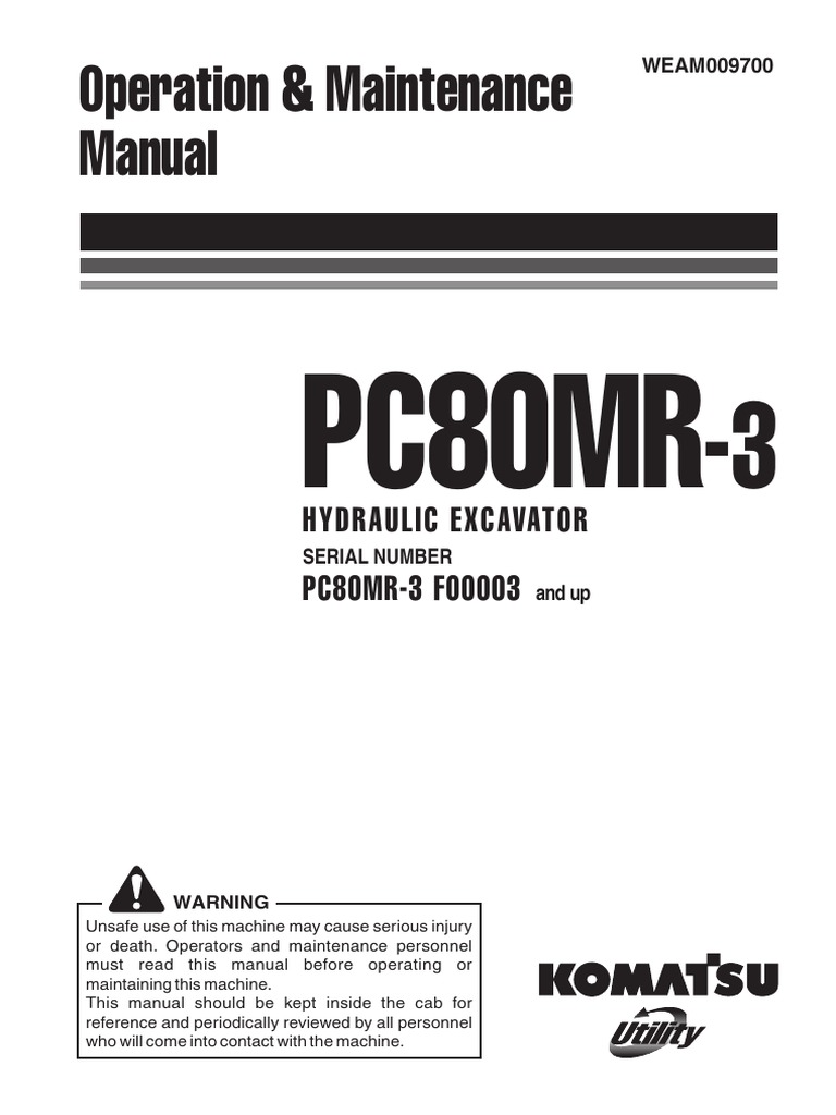 PC80 Manual | PDF | Transmission (Mechanics) | Safety