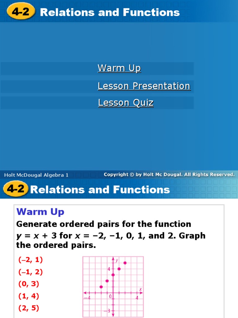 Relations and Functions | PDF | Domain Of A Function | Function (Mathematics)