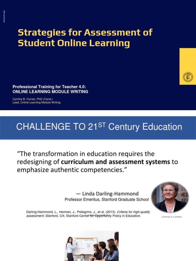 Online Learning Assessment Strategies | PDF | Educational Assessment ...