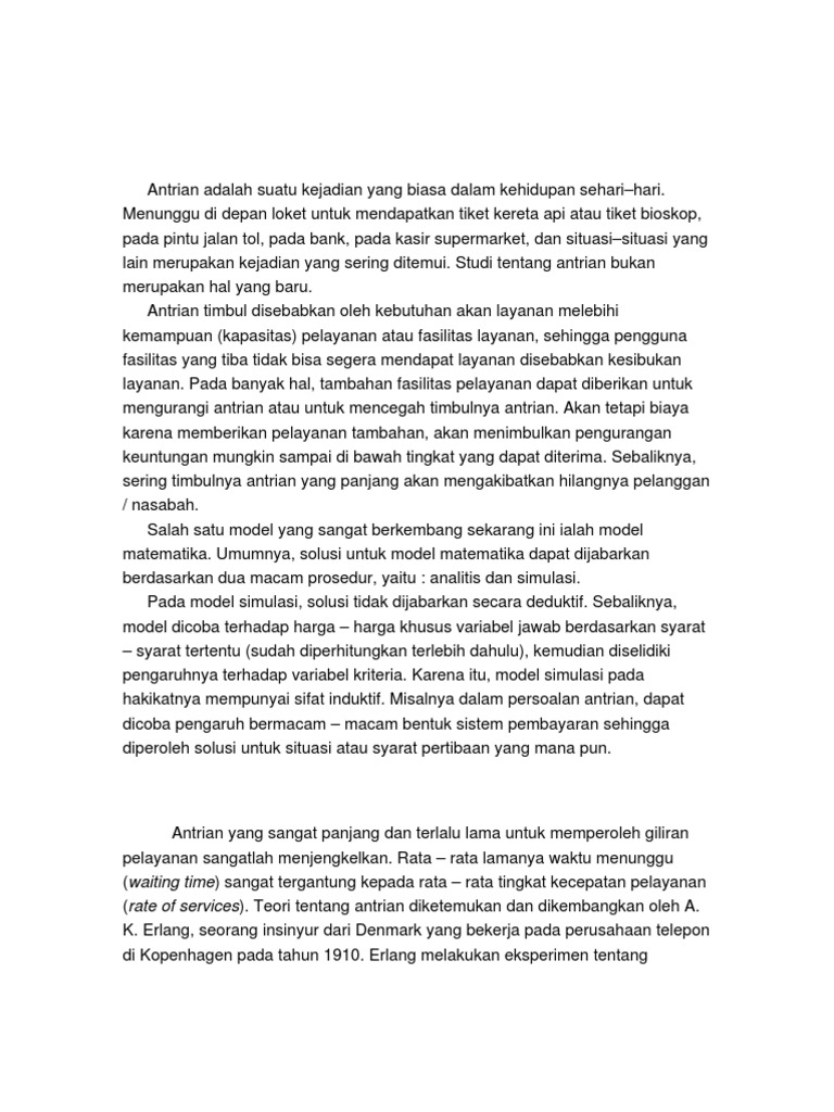 Simulasi Antrian | PDF