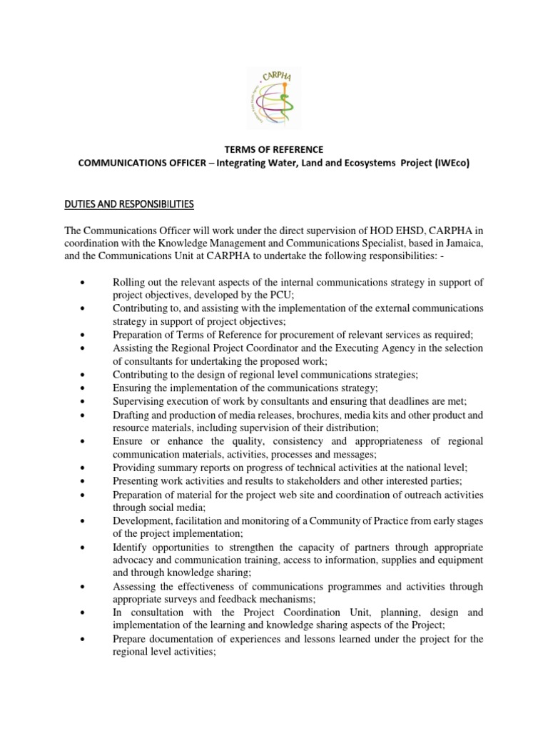 16516-Tor Communications Officer - Iweco Project | PDF | Competence ...