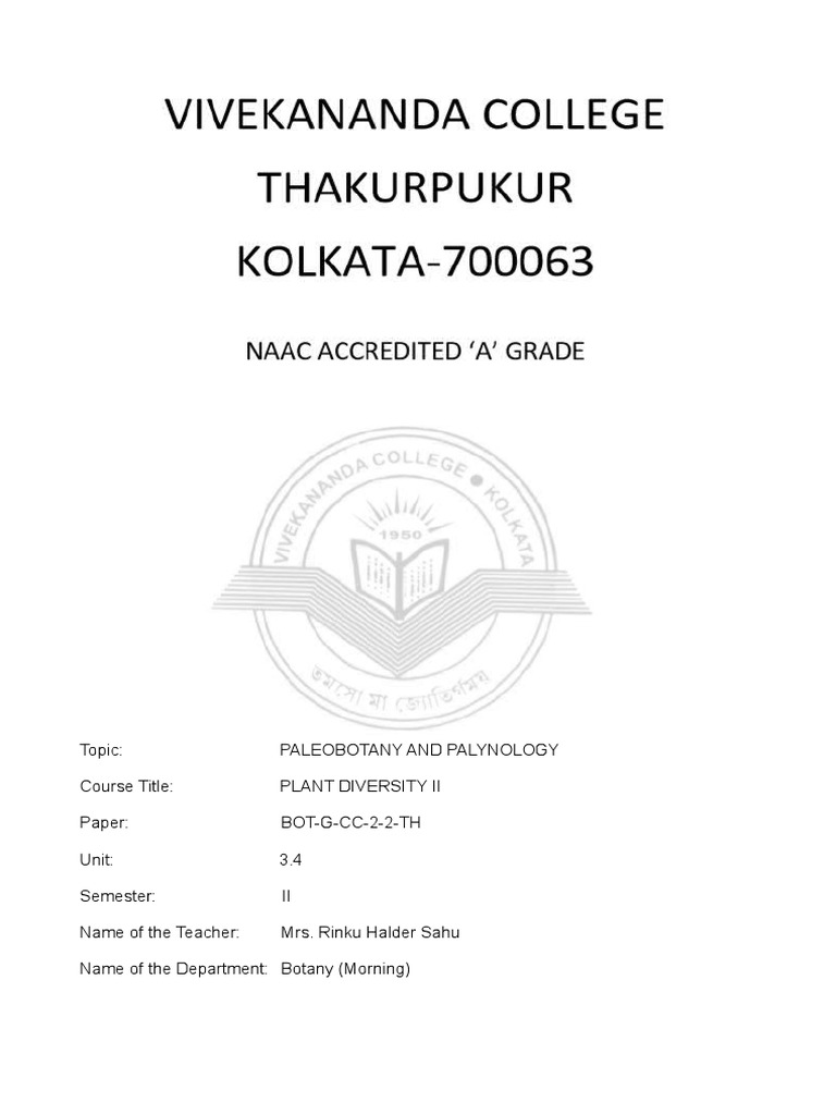 NPC Classification Botany | PDF | Pollen | Plants