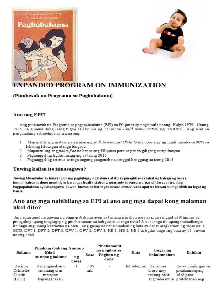 Expanded Program On Immunization | PDF
