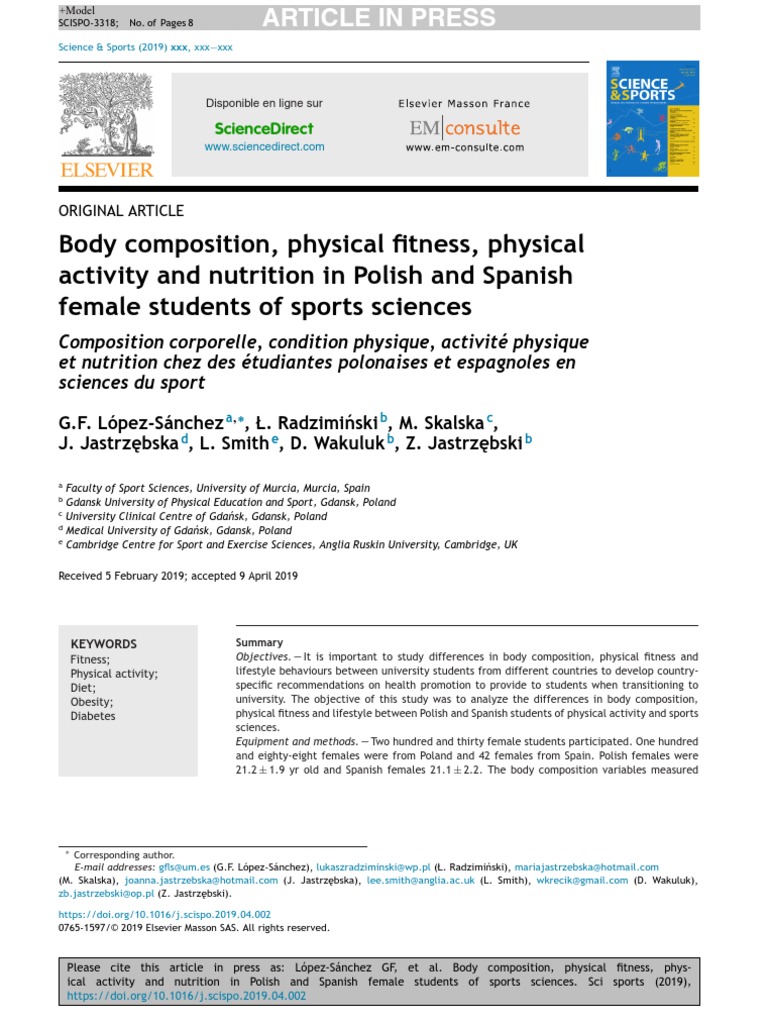 Body Composition Physical Fitness Physic | PDF | Body Mass Index ...