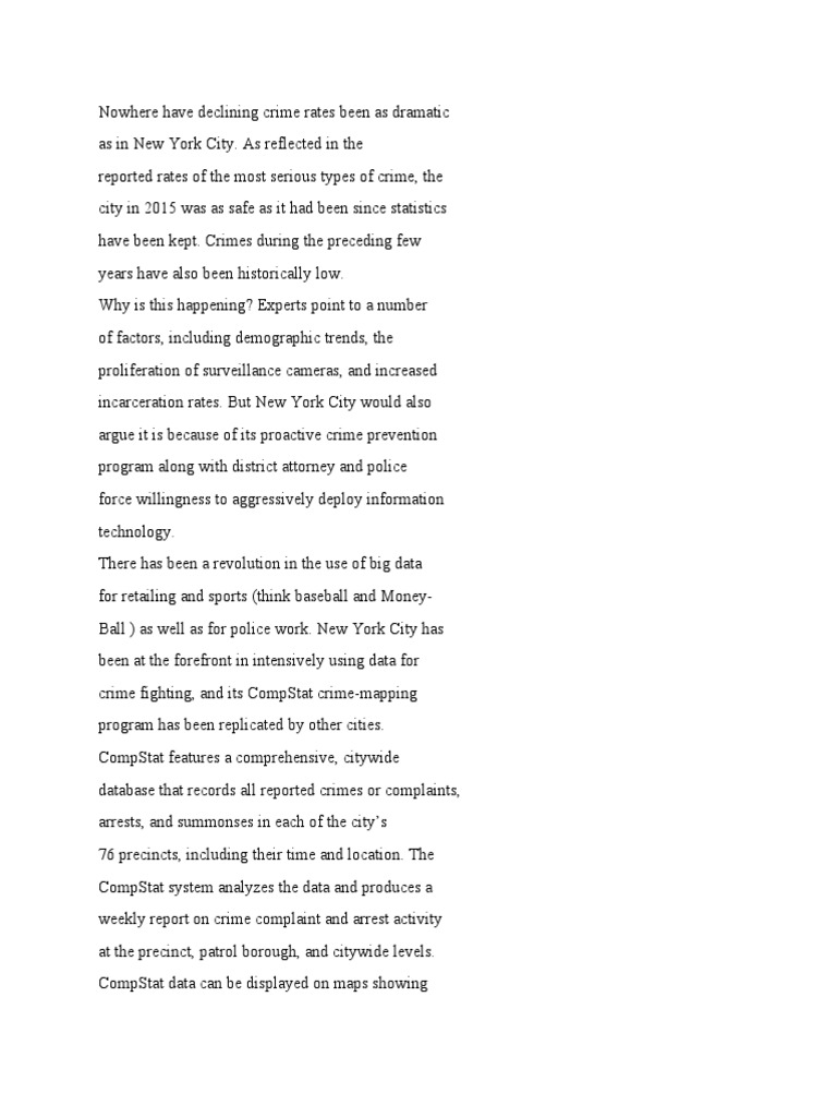 Nowhere Have Declining Crime Rates Been As Dramatic | PDF ...