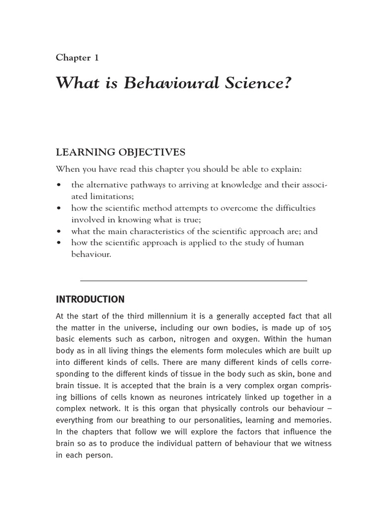What Is Behavioural Science? | PDF | Scientific Method | Science